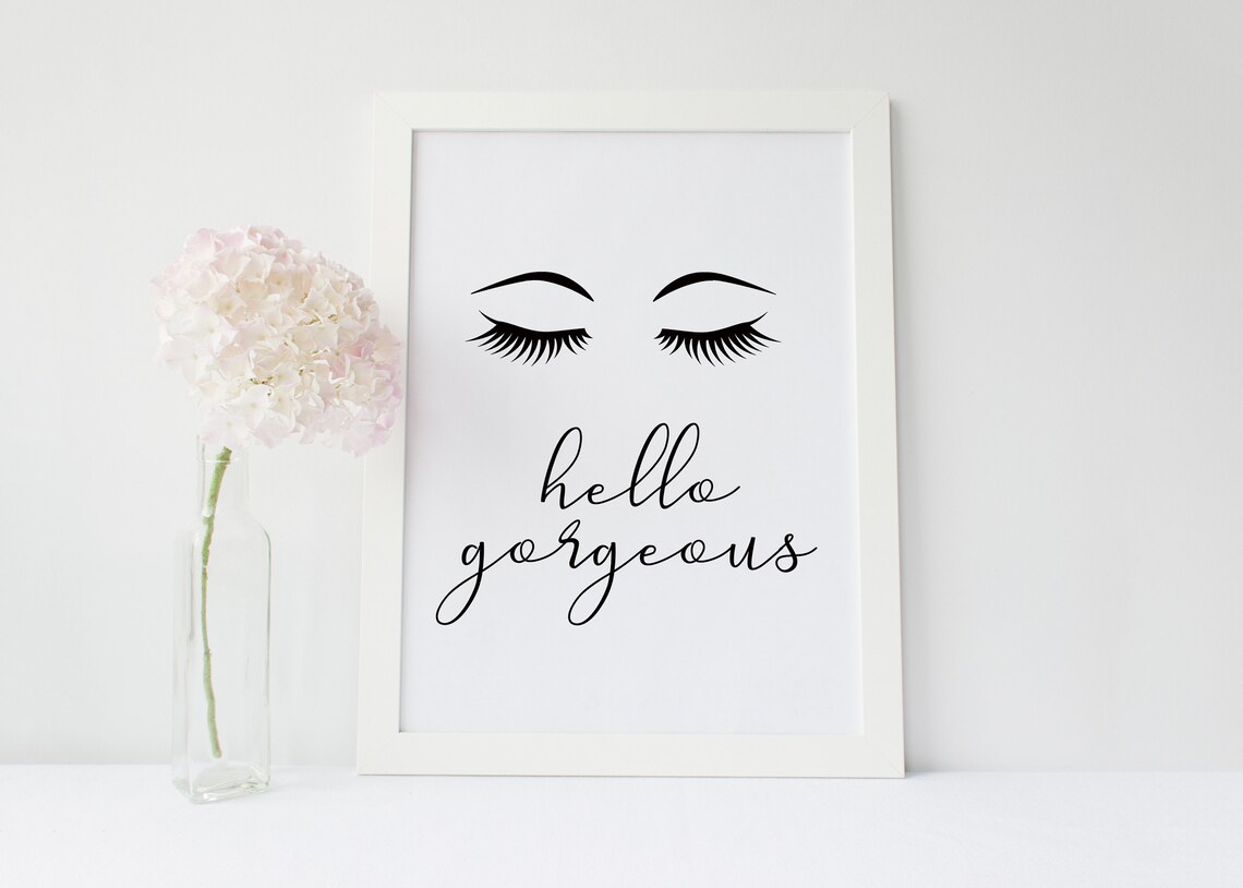 Hello Gorgeous PRINTABLE Artgift for Herinspirational | Etsy