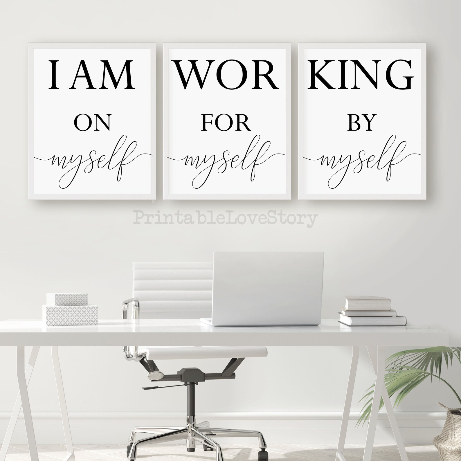 I'm Working on Myself by Myself for Myself Printhome - Etsy
