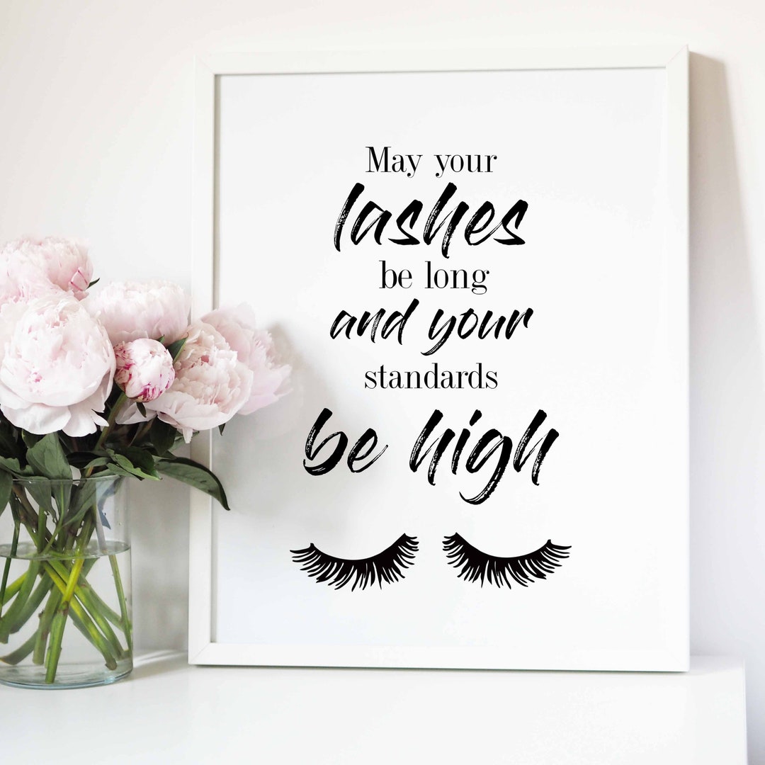 Eyelashes Print,eyelashes Printable,makeup Quote,makeup Print,lashes ...