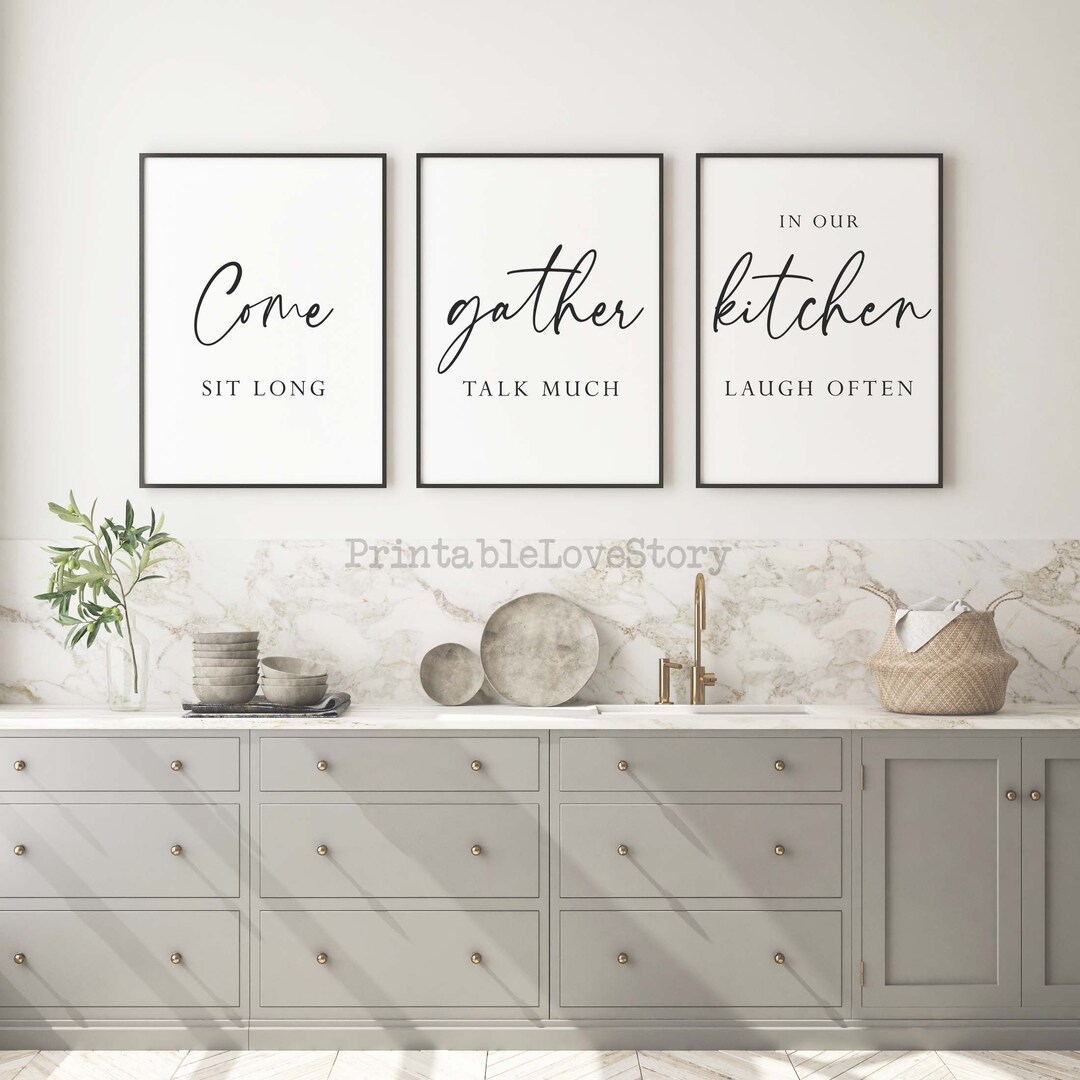Kitchen Wall Decor,kitchen Printable Decor,kitchen Signs,come Gather in ...