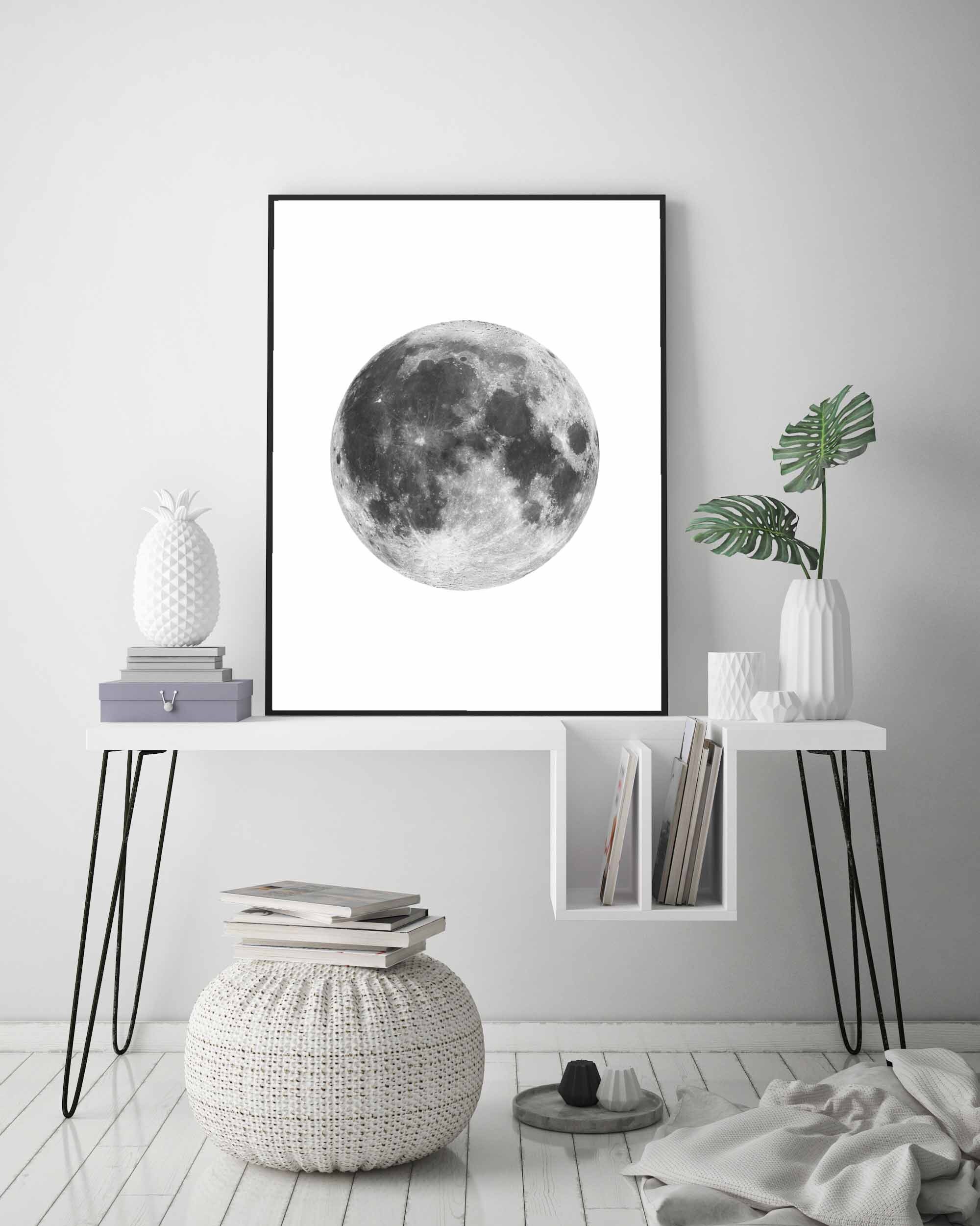 Printable Moon Phases Postermoon Printmoon Decorset of 2 - Etsy