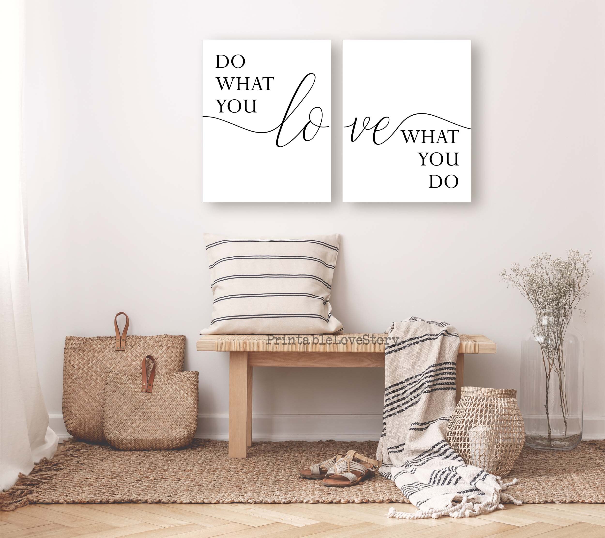 Do what you love love what you doPrintable wall artSet of | Etsy