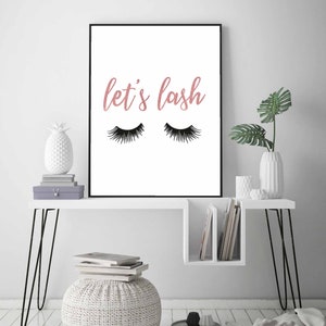 Lash Studio Decor,lash Extension,beauty Salon Decor,lashes Print,lash ...