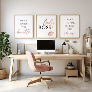 Lady Boss Office Prints, Motivational Quotes (digital Download) - Etsy