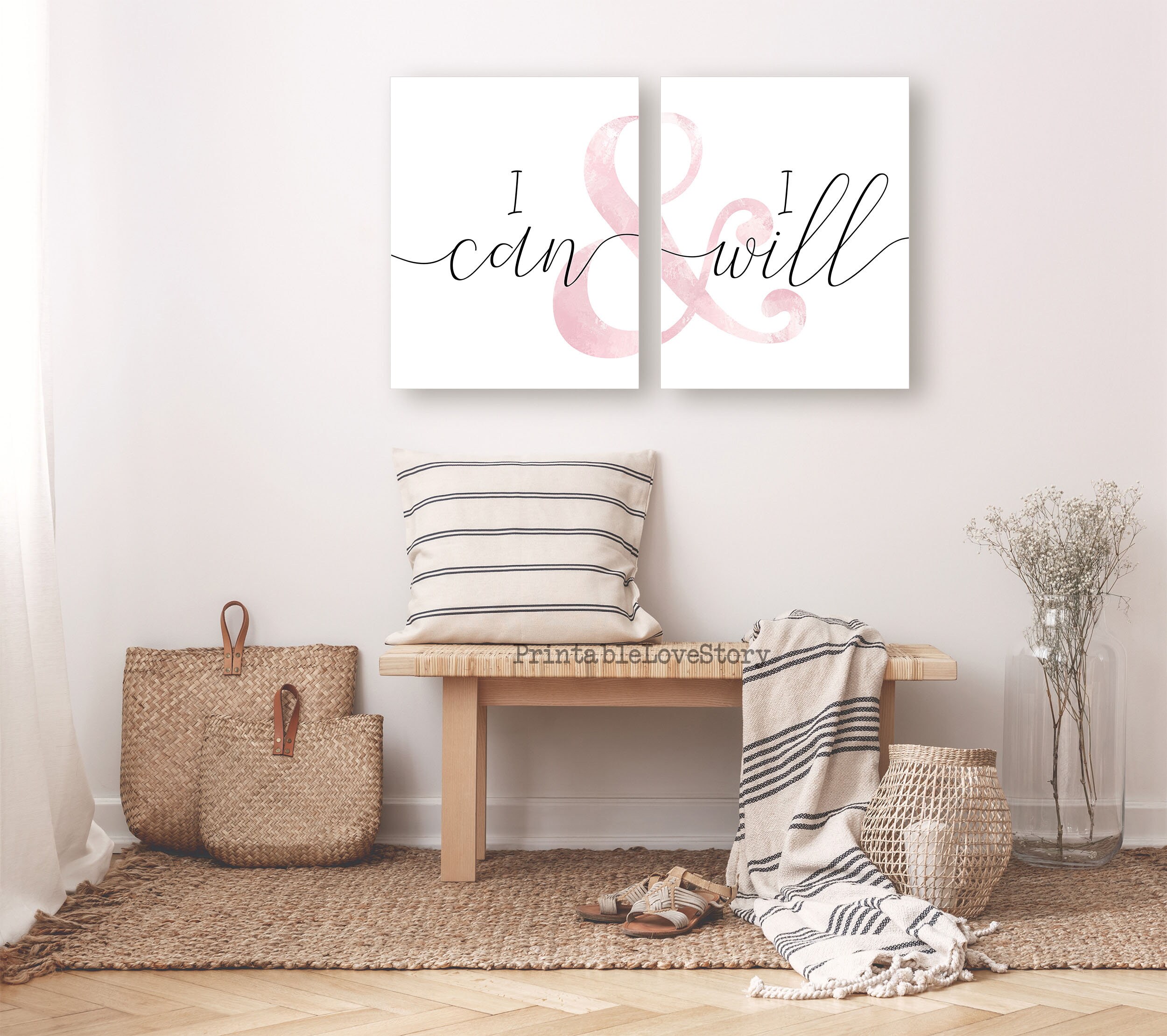 I Can and I Will Printablemotivational Printsoffice Wall | Etsy