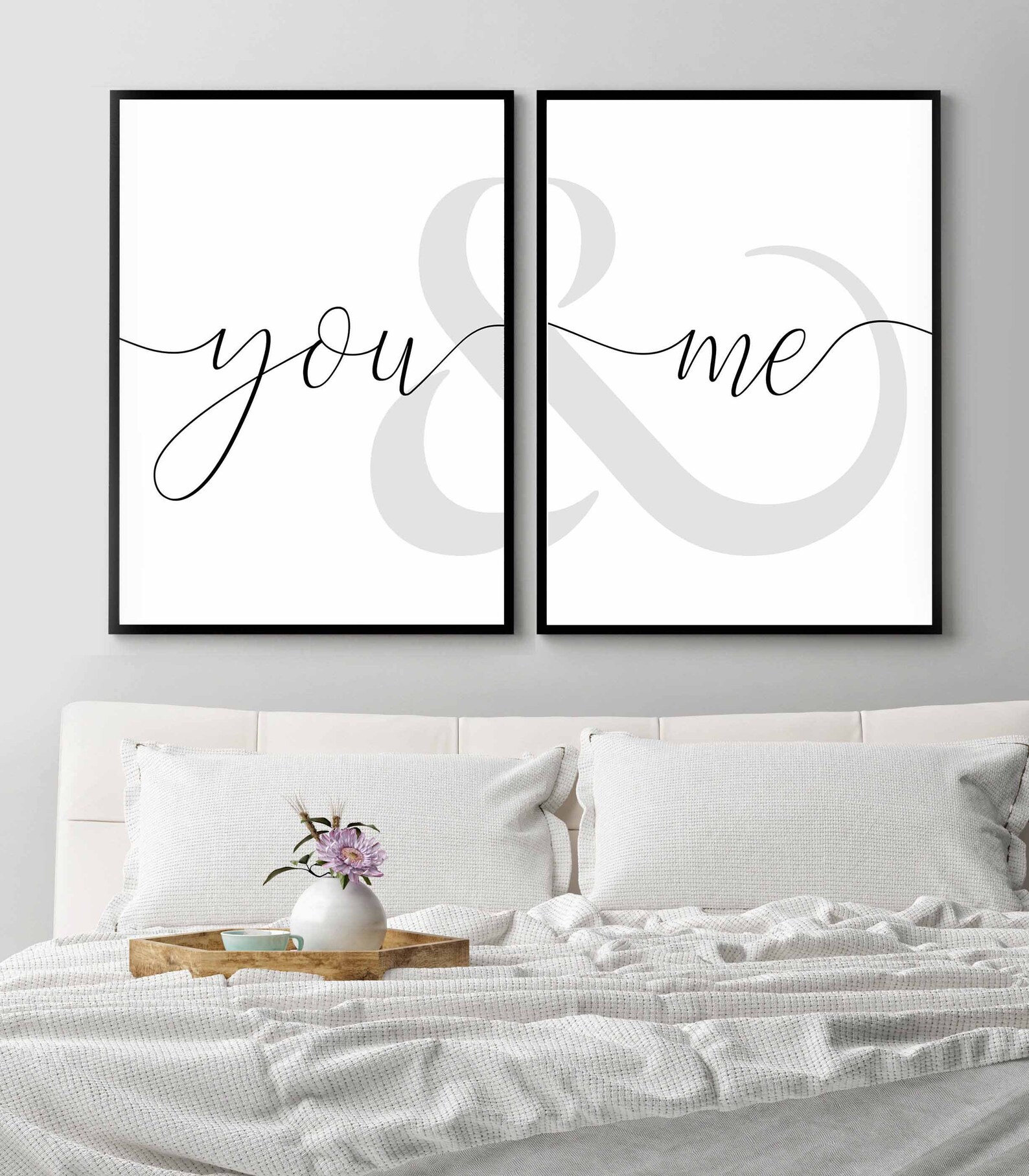 You and Me Sign,bedroom Quotes,above Bed Print,couple Print,bedroom ...