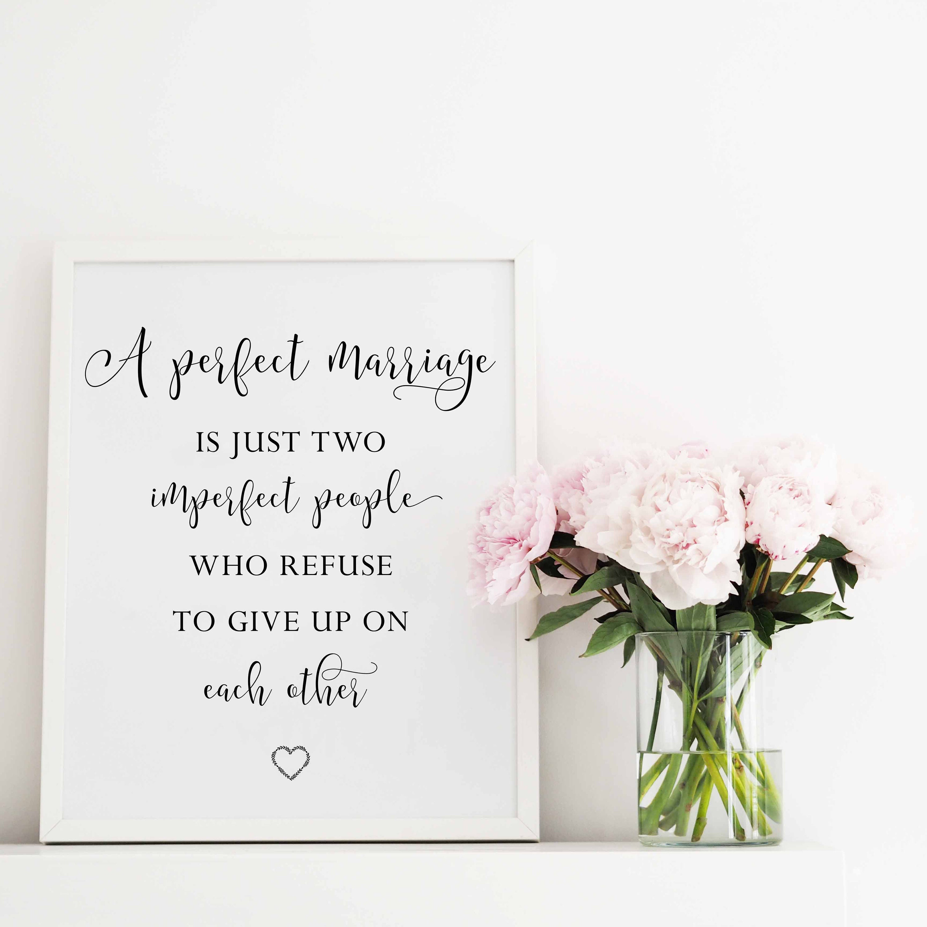 A Perfect Marriage is Just Two Imperfect Peoplebedroom Wall - Etsy