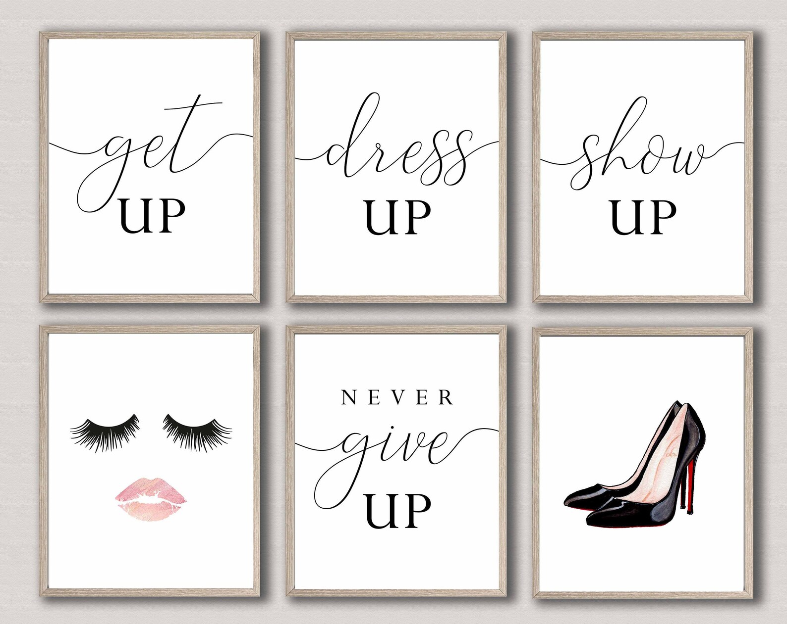 Get up Dress up Show up Never Give Uplash Decormotivational - Etsy
