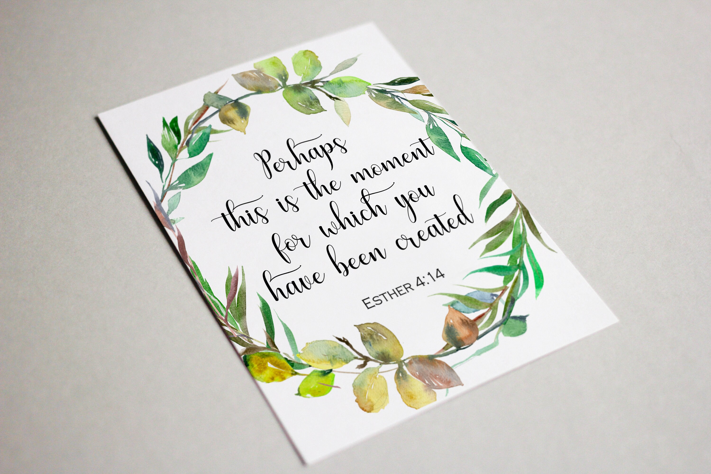 Bible verse wall artPerhaps this is the moment for which you | Etsy