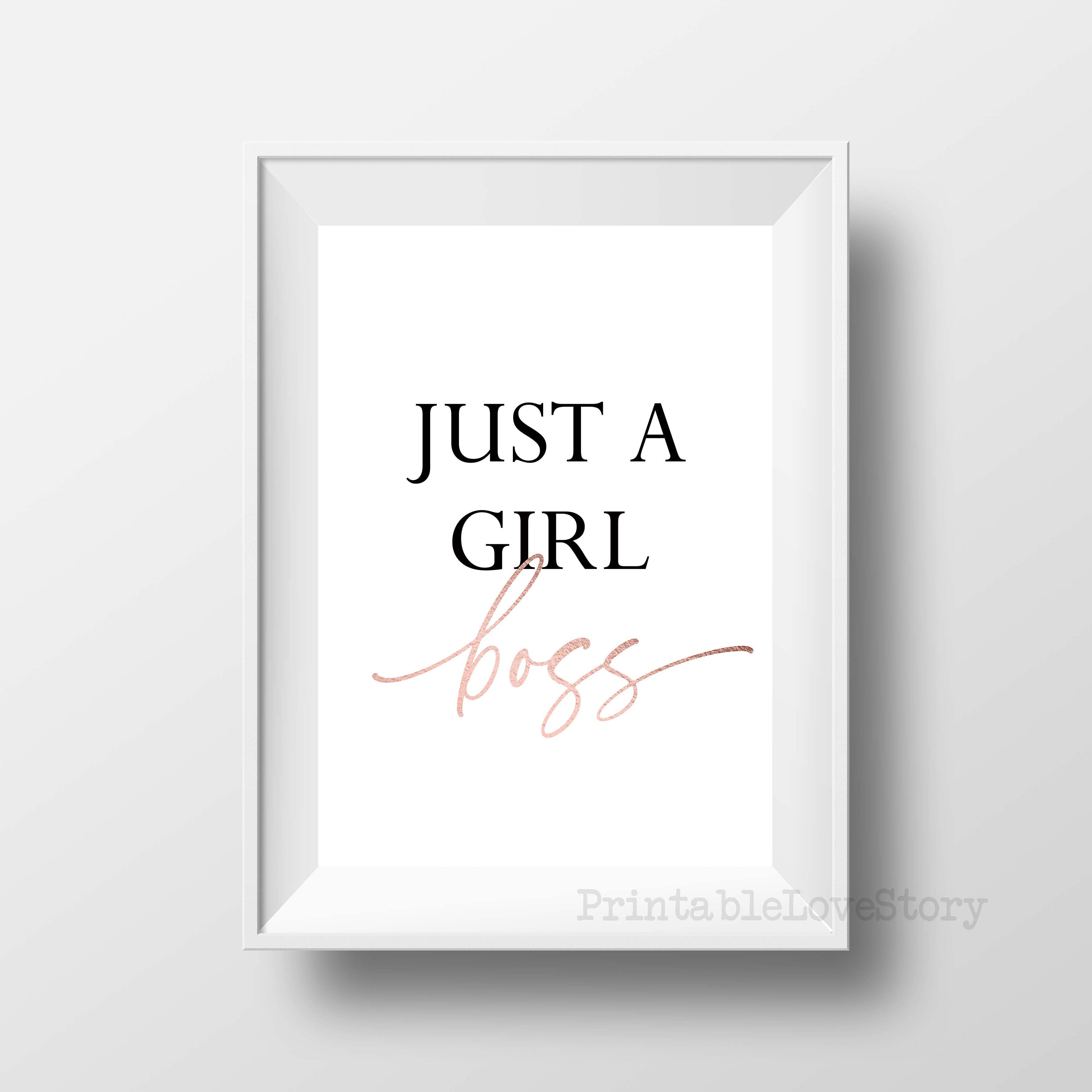 Home Office Decorgirl Boss Signjust a Girl Boss Building Her - Etsy