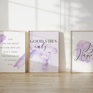 Bedroom Wall Prints,quotes for Bedroom,purple Room Decor,purple Prints ...