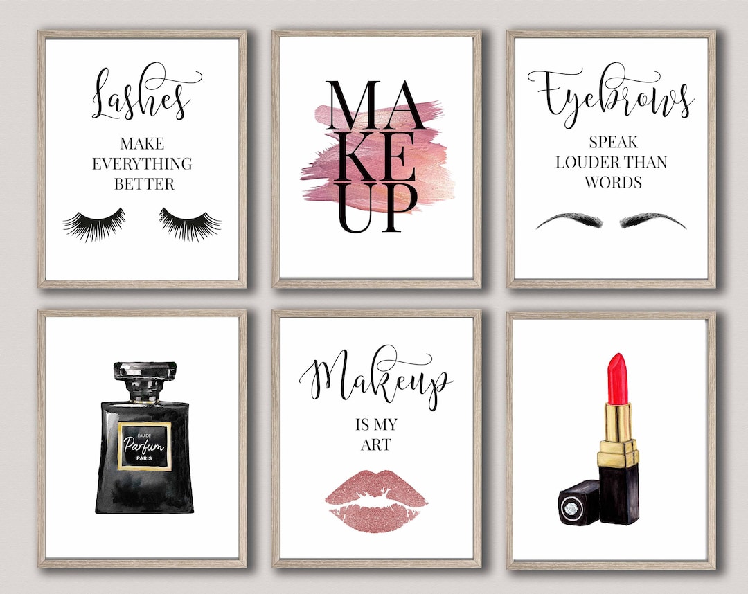 Makeup Wall Art,makeup Decor,eyelash Decor,fashion Wall Art,salon Decor ...