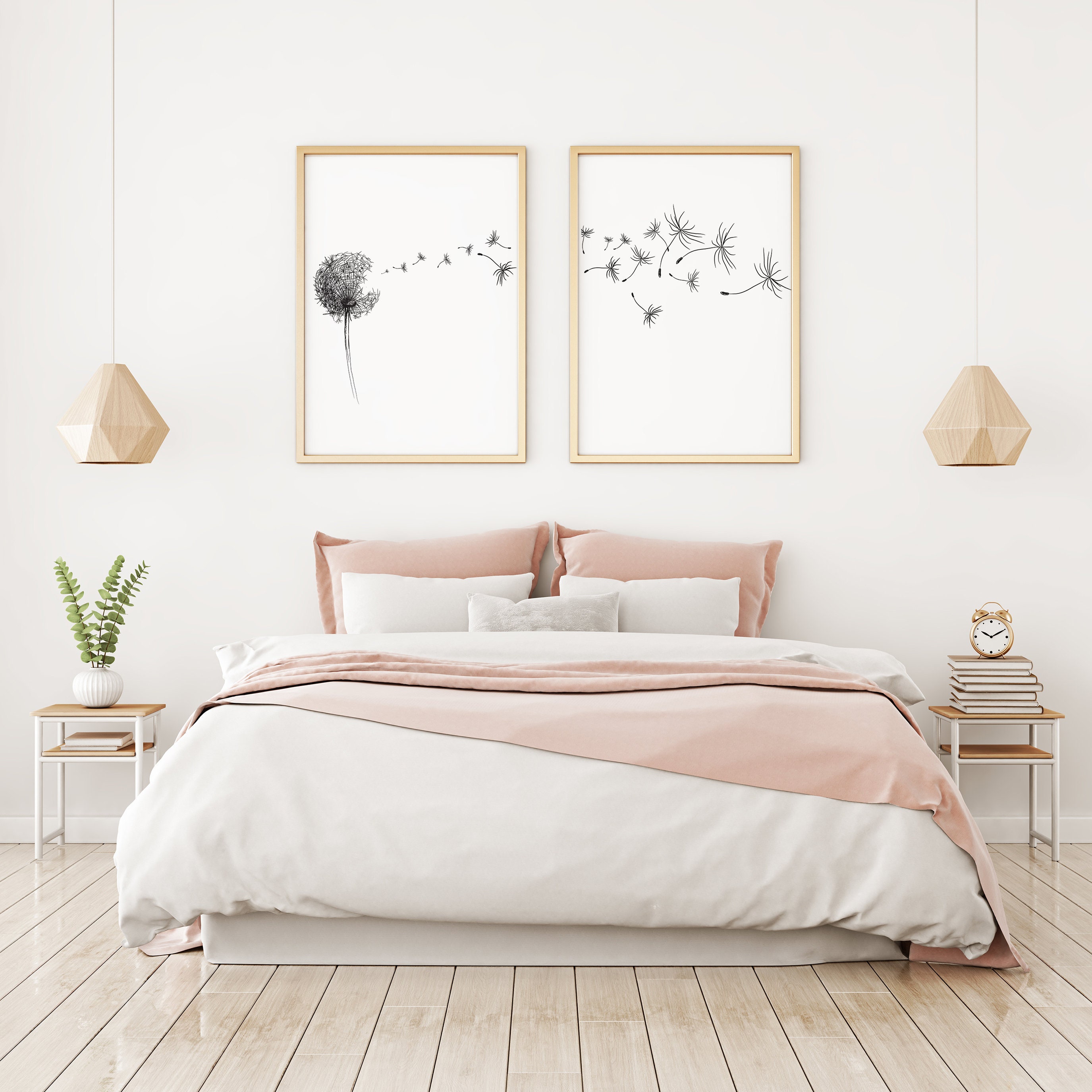 Dandelion Print Set of 2,dandelion Printable,dandelion Wall Art ...