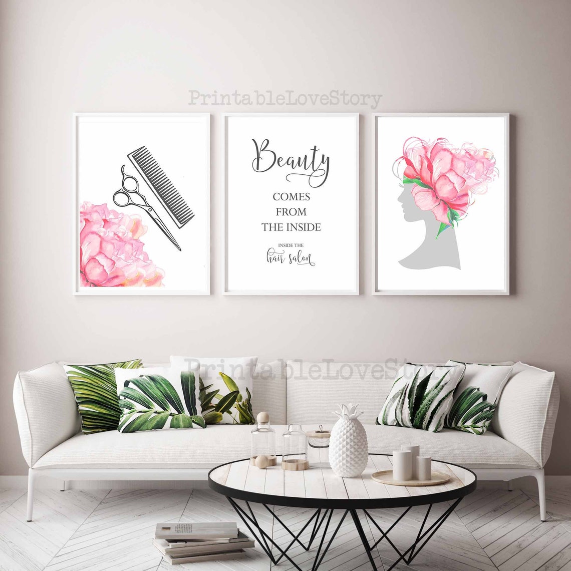 Hair Salon Wall Artsalon Decorhair Salon Signsbeauty Salon - Etsy