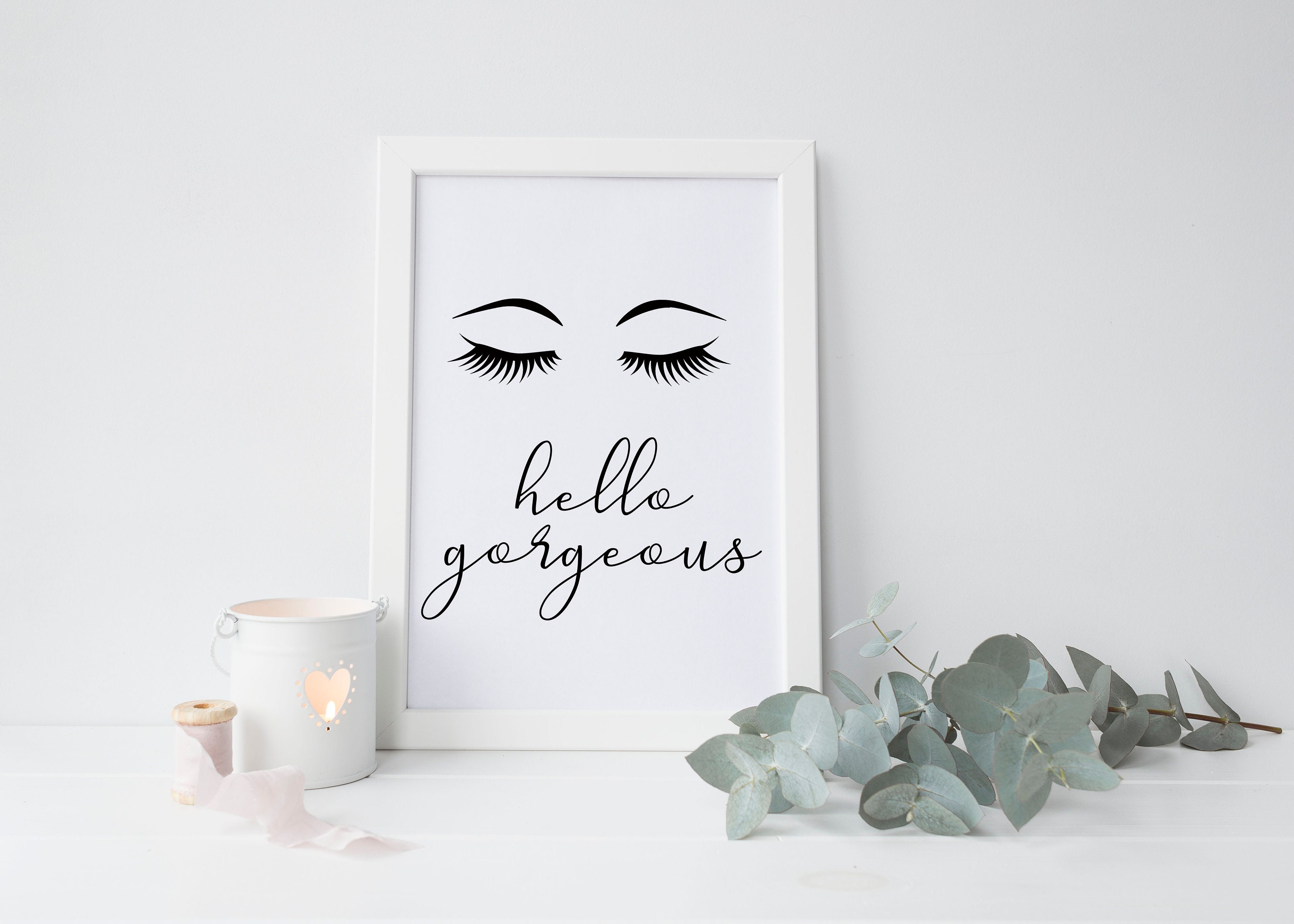 Hello Gorgeous PRINTABLE Artgift for Herinspirational | Etsy