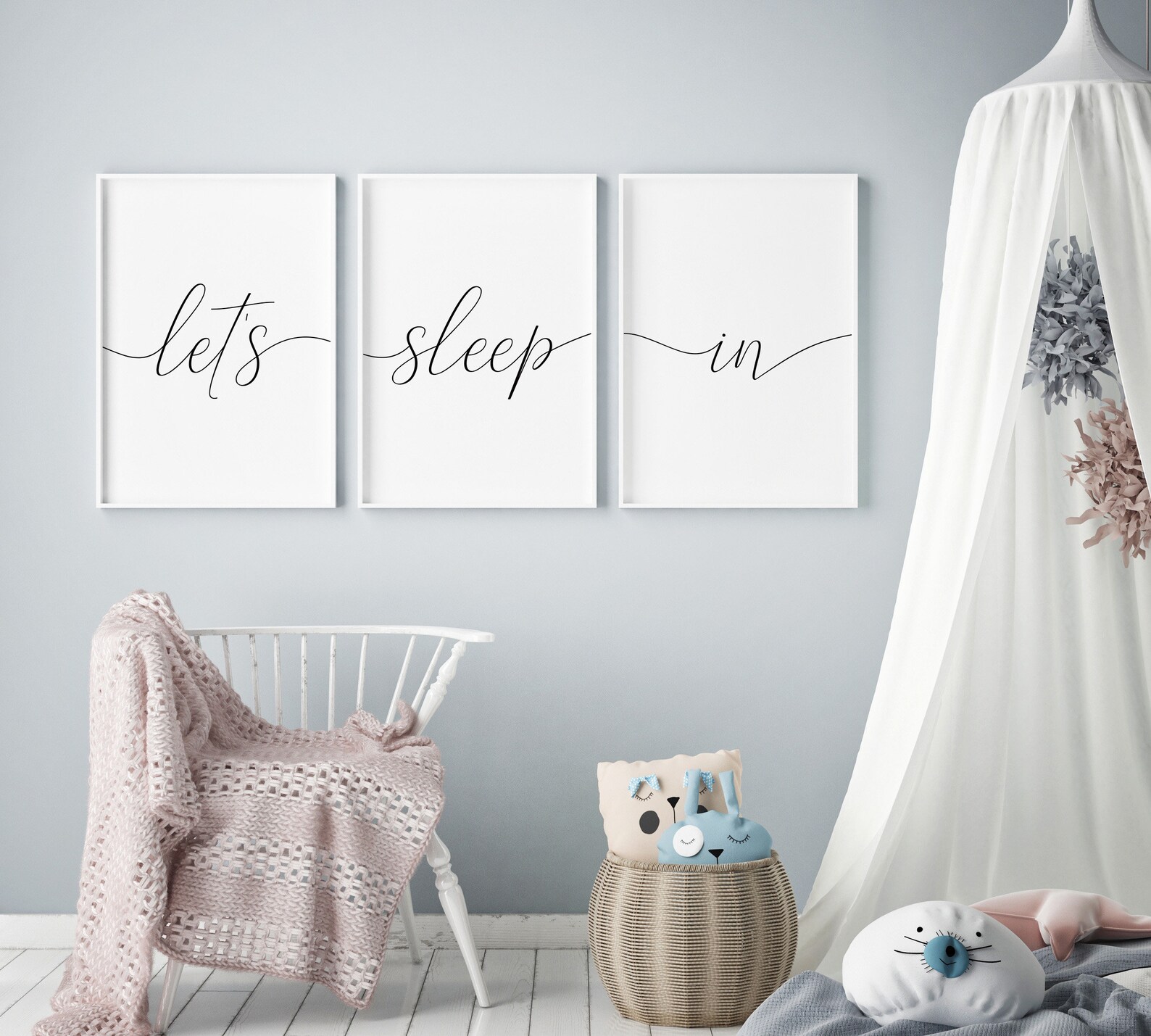 Set of 3 Prints,let's Sleep in Printable,bedroom Wall Art,home Decor ...