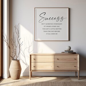 Success Poster,success Wall Decor,success Wall Art,motivational Poster ...