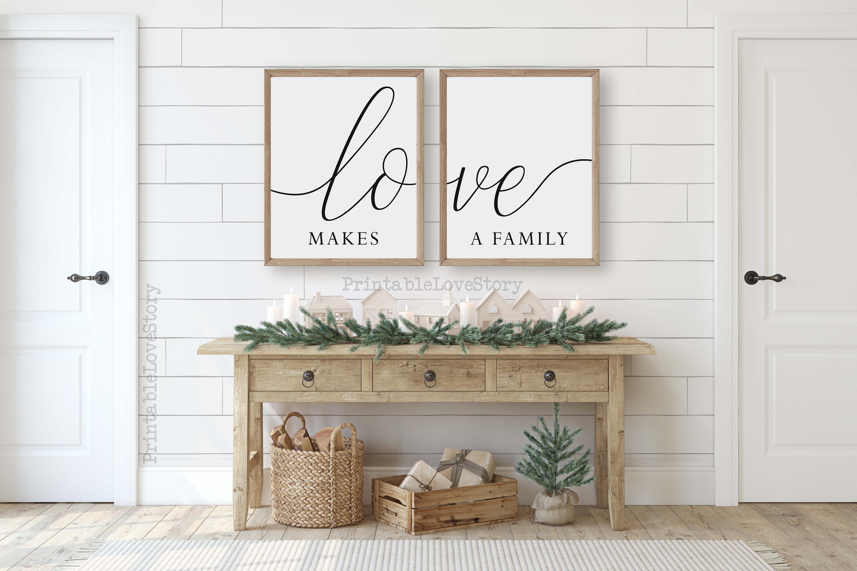 Family Signlove Makes a Family Printfamily Printsset of 2 - Etsy