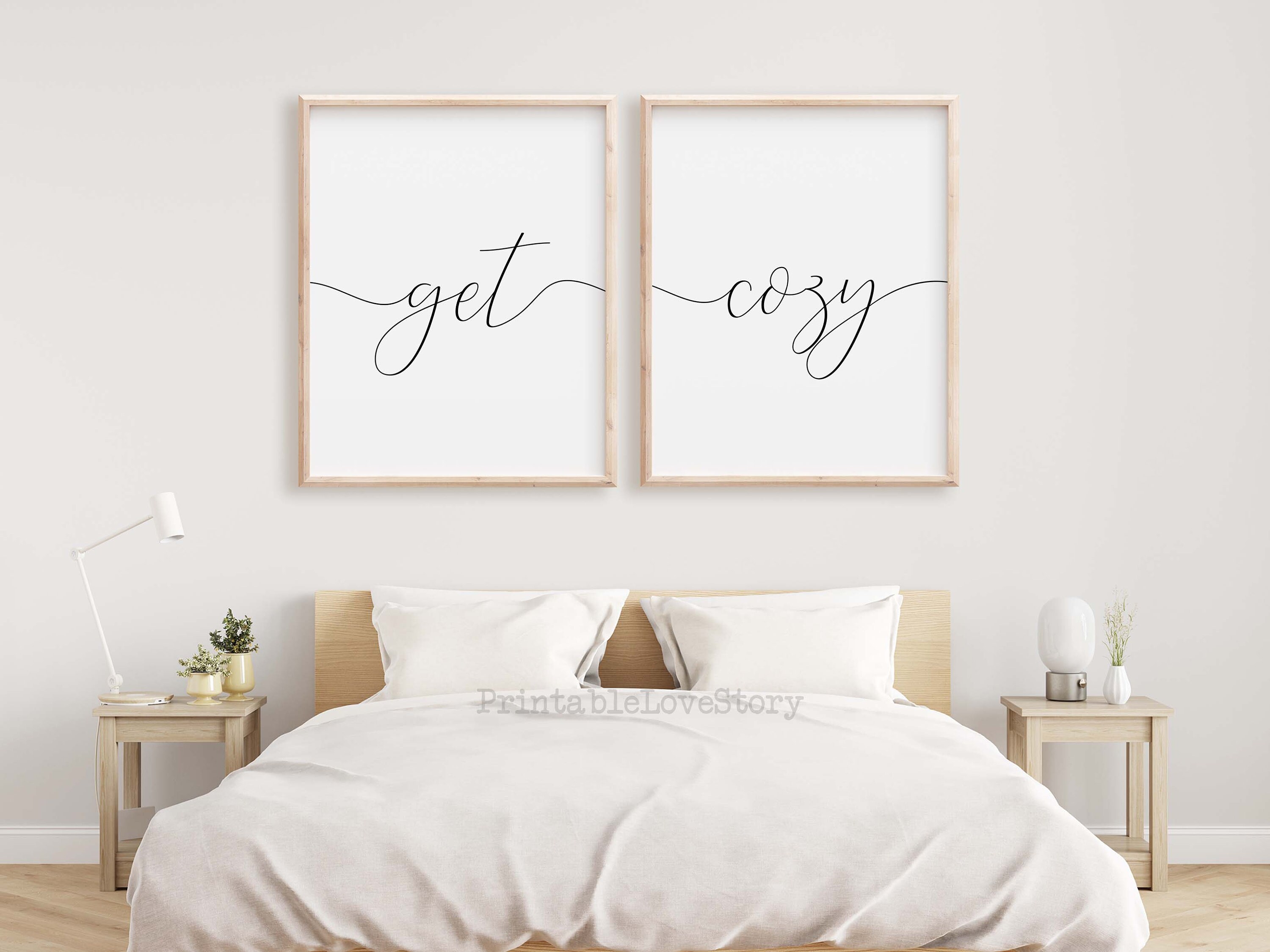 Let's Get Cozy Printablebedroom Wall Artget Cozy - Etsy
