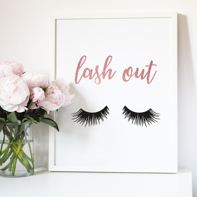 Lash Out Eyelashes Printmakeup Art Printlashes Artbeauty - Etsy