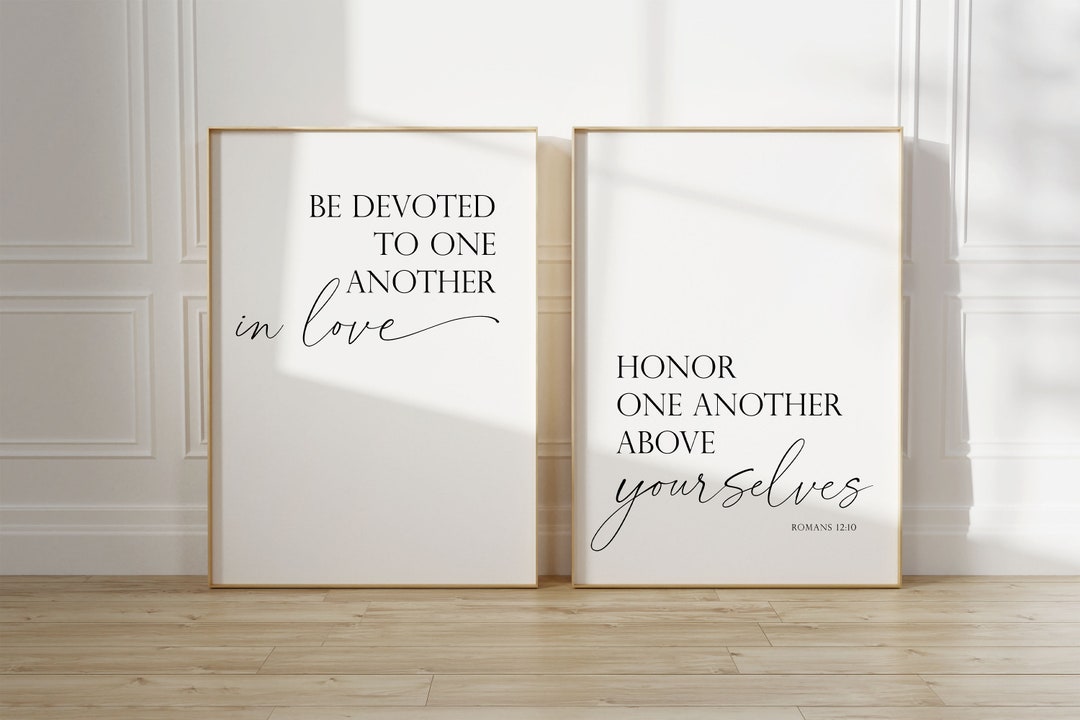 Be Devoted to One Another in Love,bible Verses Printable,romans 12:10 ...