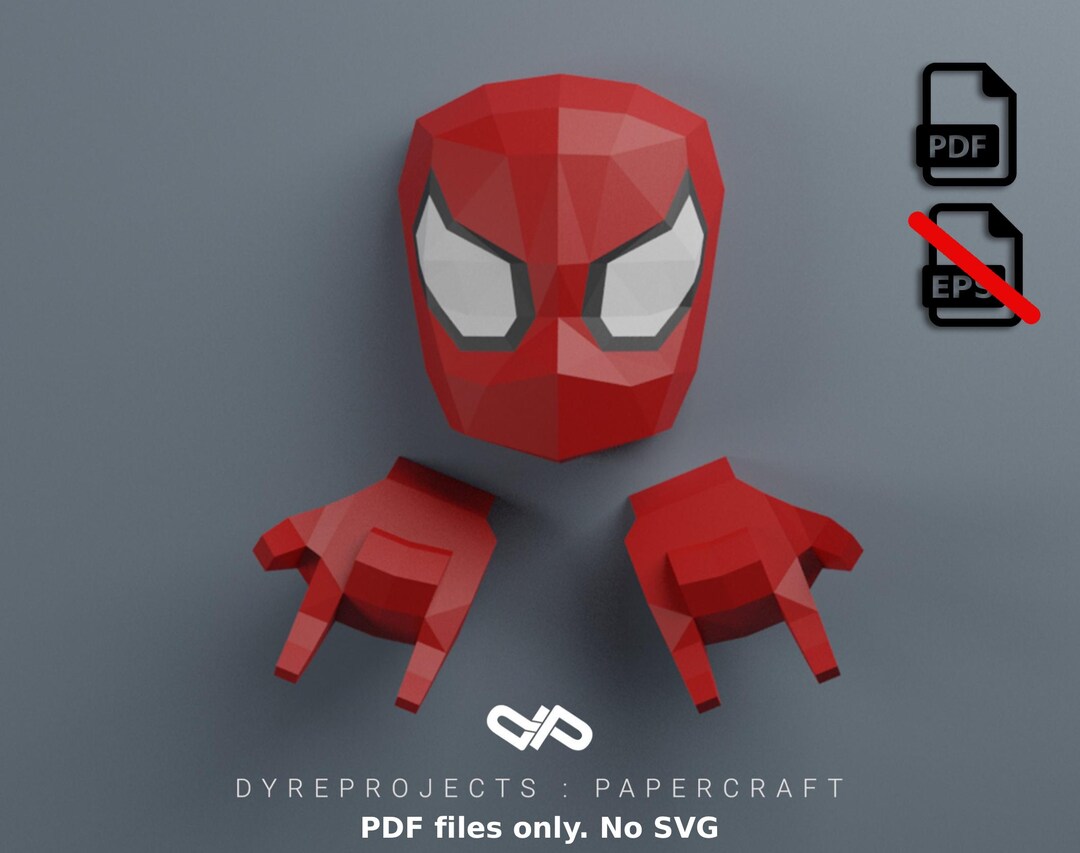 Spider Hero Papercraft Template – 3D DIY Wall Art – Instant Download - Etsy