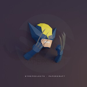 DIY Lowpoly Papercraft, Wolverine, Sculpture, DIY, Decoration, Wall ...