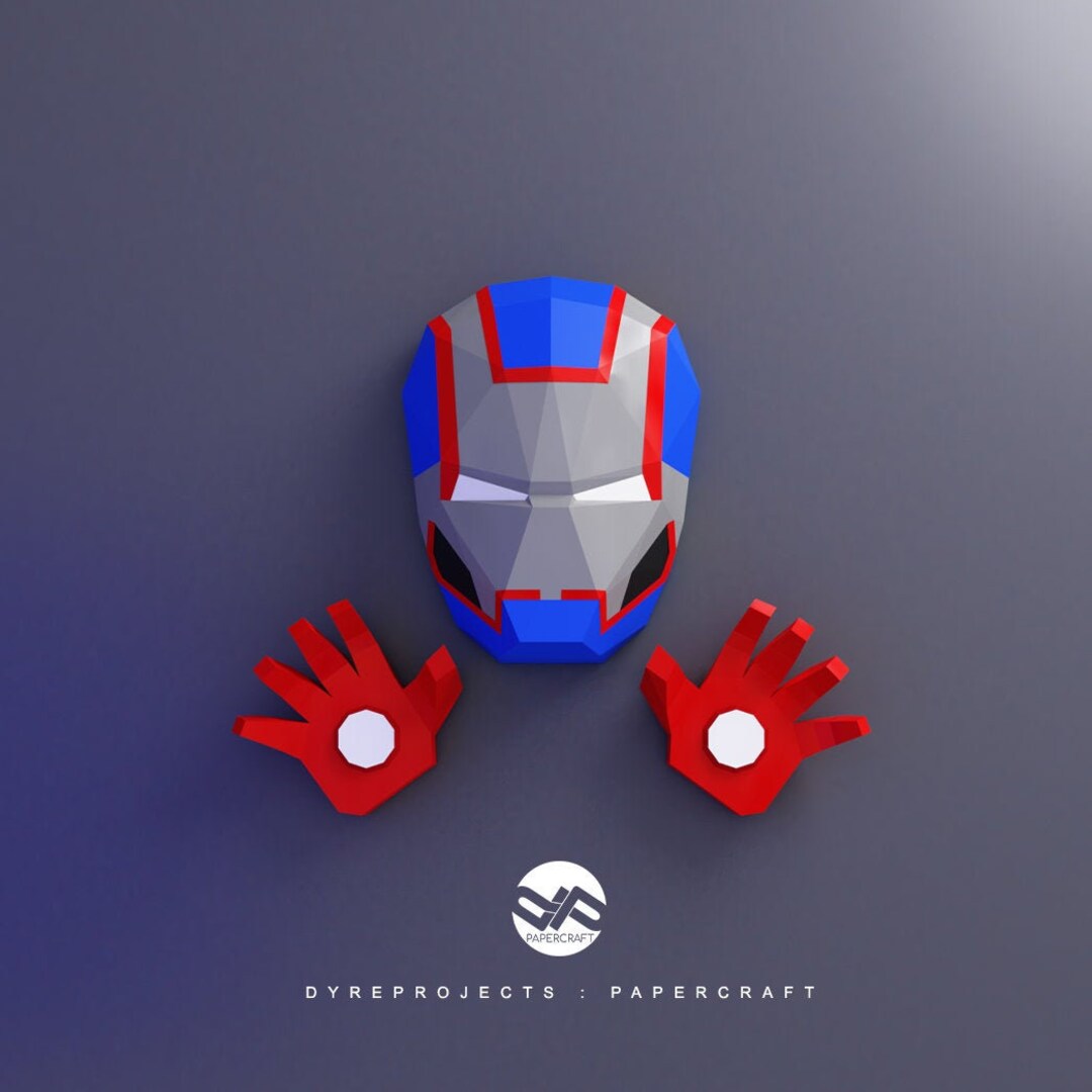 DIY Lowpoly Papercraft Iron Patriot Sculpture DIY - Etsy