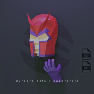 DIY Lowpoly Papercraft, Magneto, Digital Template, DIY, Wall Decoration ...