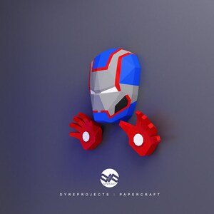 DIY Lowpoly Papercraft Iron Patriot Sculpture DIY - Etsy