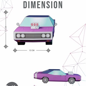 DIY Low Poly Papercraft, Muscle Car, Vehicle, Retro, Art, Craft - Etsy