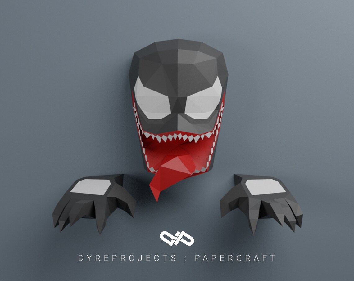 DIY Lowpoly Papercraft Venom Sculpture DIY Decoration - Etsy