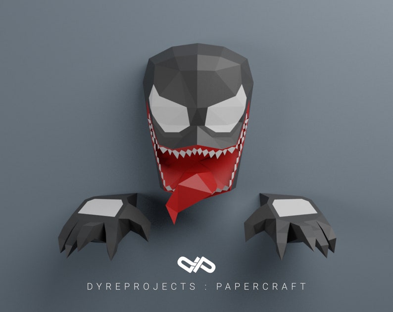 DIY Lowpoly Papercraft Venom Sculpture DIY Decoration - Etsy