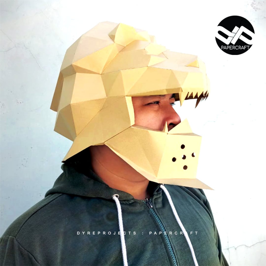 Lion Helmet Papercraft Template – 3D DIY Wearable – Instant Download - Etsy