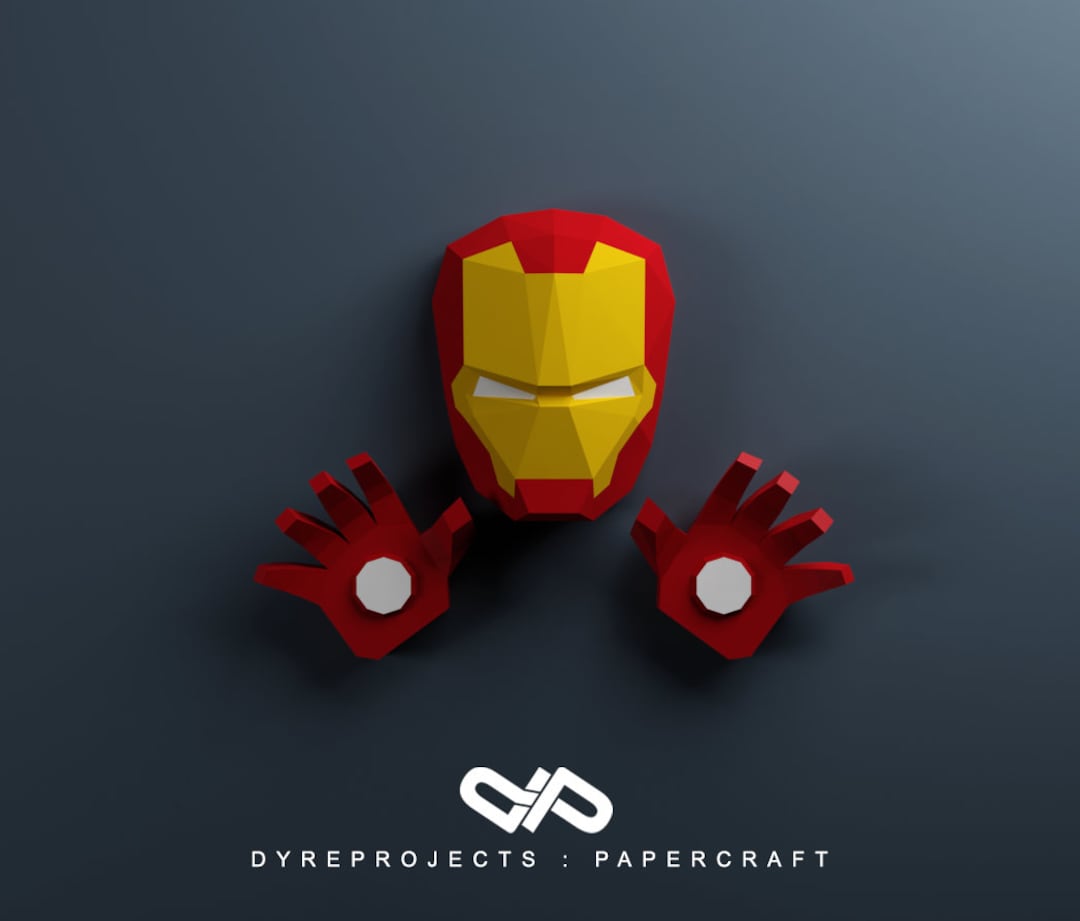 Iron Man Papercraft Template – 3D DIY Wall Art – Instant Download - Etsy