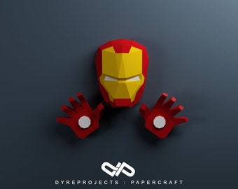 Iron Man Diy Papercraft - Etsy