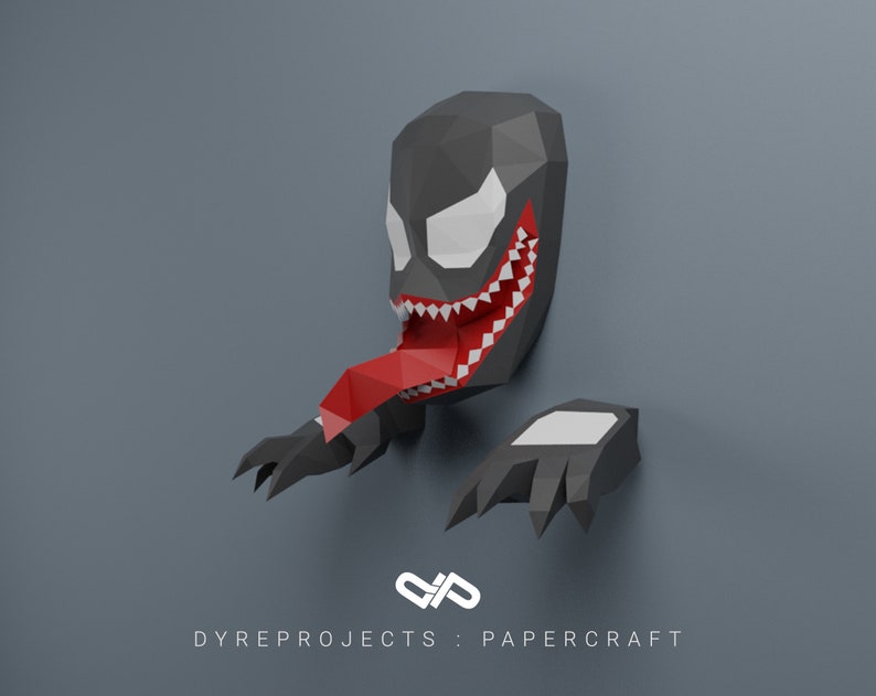 DIY Lowpoly Papercraft Venom Sculpture DIY Decoration - Etsy