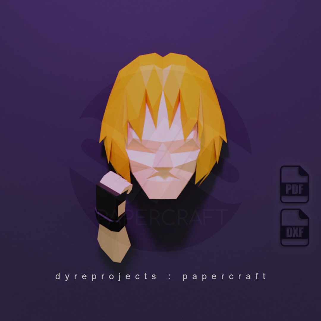DIY Lowpoly Papercraft, Ken, Sculpture, DIY, Decoration, Wall, Origami ...