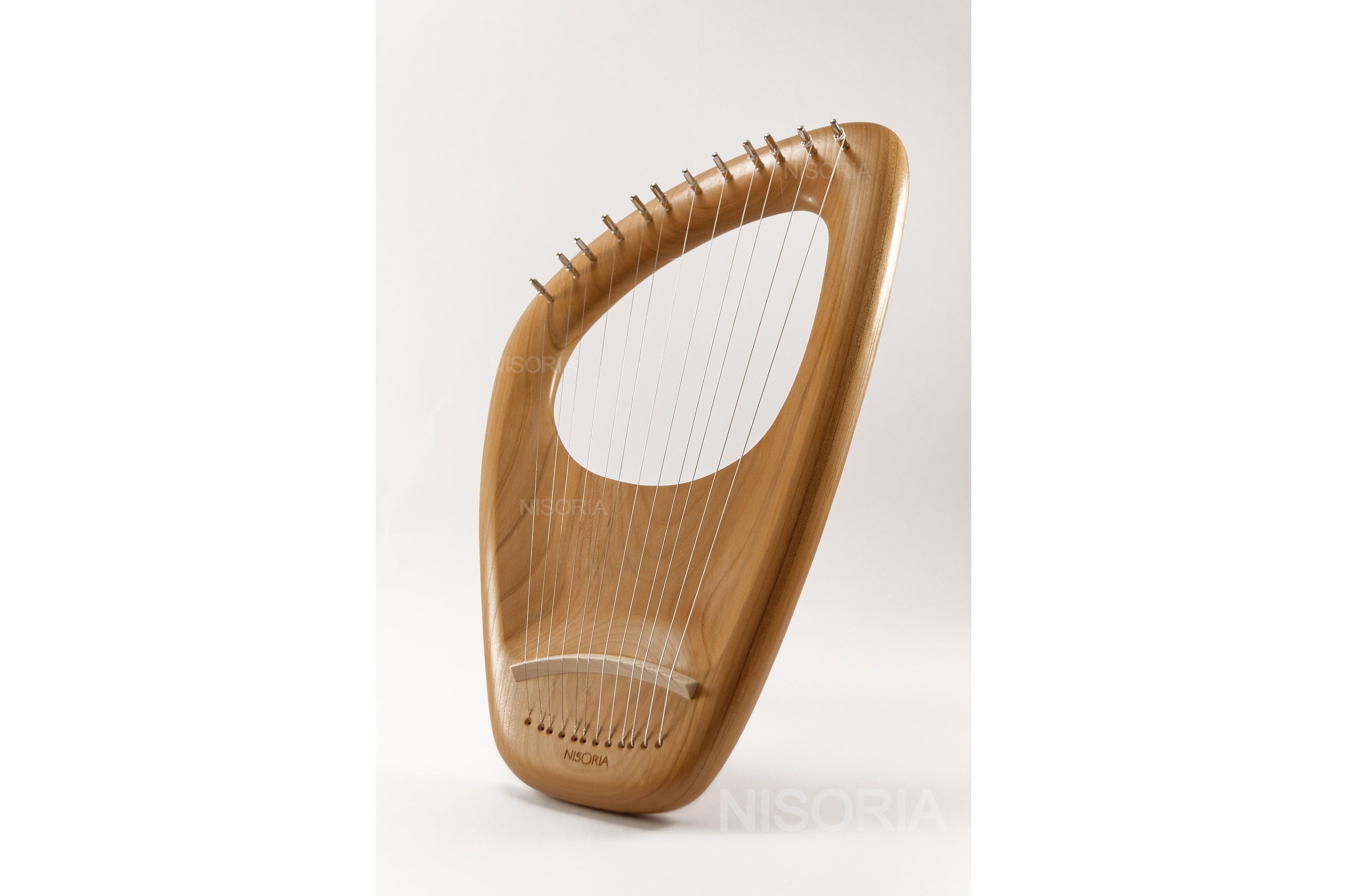 12 String Lyre harp Diatonic Musical Instrument Cherry - Etsy