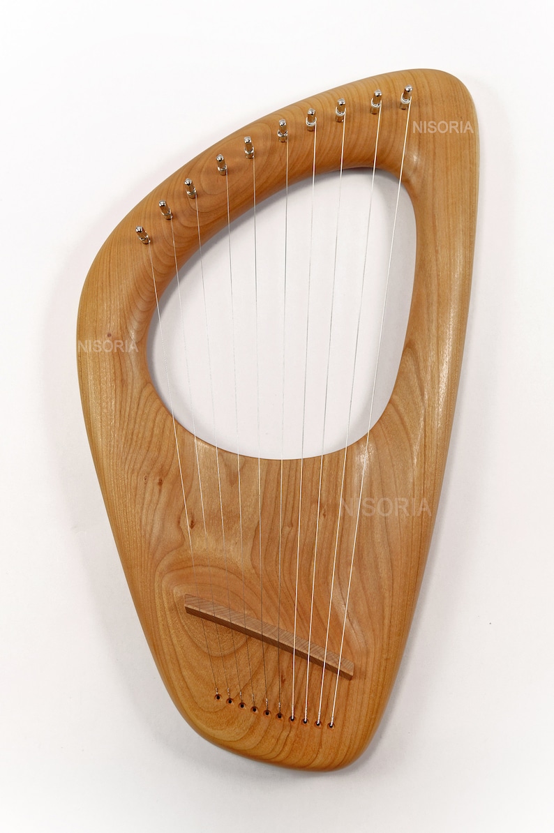 10 String Lyre harp Pentatonic Musical Instrument Cherry - Etsy