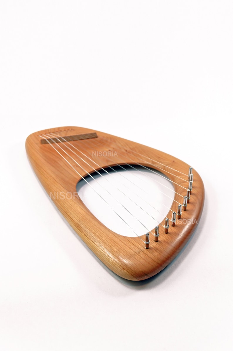 10 String Lyre harp Pentatonic Musical Instrument Cherry - Etsy