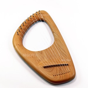 10 String Lyre (harp), Pentatonic Musical Instrument Cherry Wood - Etsy