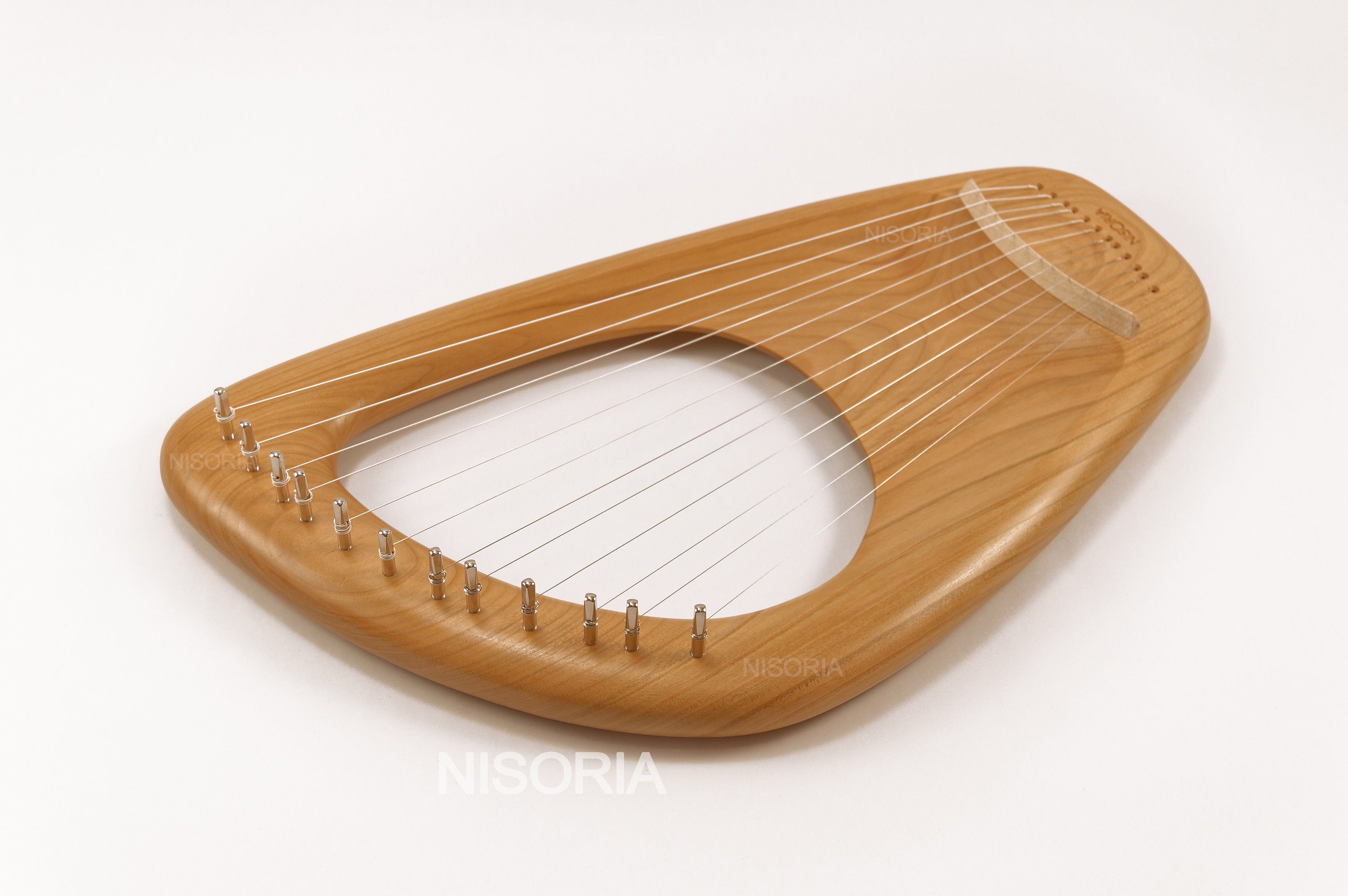 12 String Lyre harp Diatonic Musical Instrument Cherry - Etsy