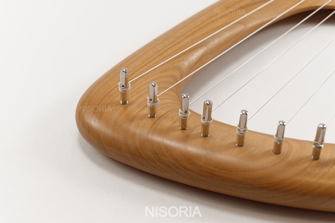 12 String Lyre harp Diatonic Musical Instrument Cherry - Etsy