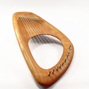 10 String Lyre (harp), Pentatonic Musical Instrument Cherry Wood - Etsy