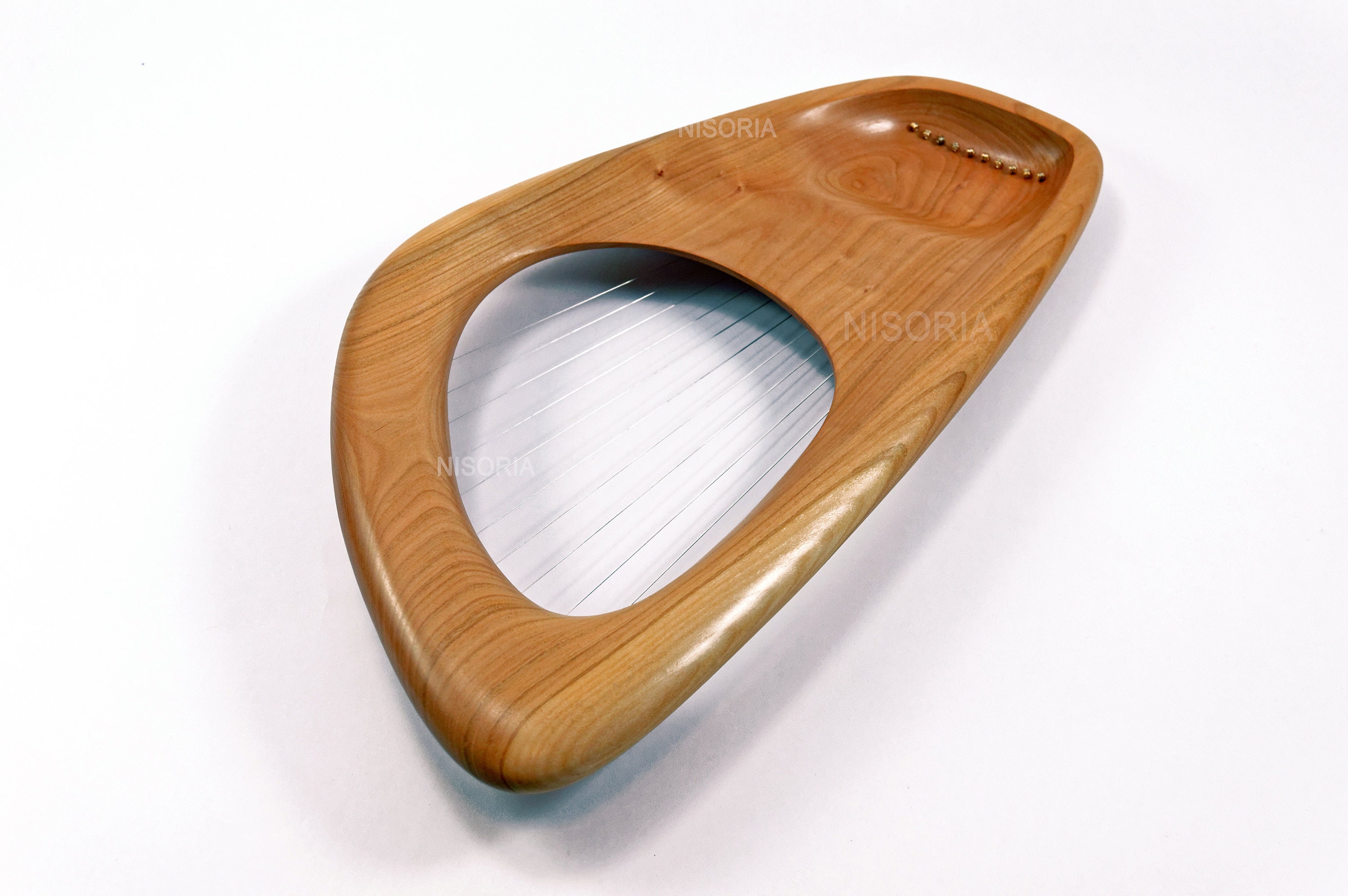 10 String Lyre (harp), Pentatonic Musical Instrument Cherry Wood - Etsy