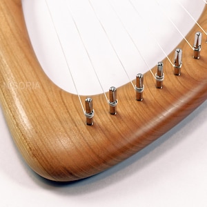10 String Lyre (harp), Pentatonic Musical Instrument Cherry Wood - Etsy