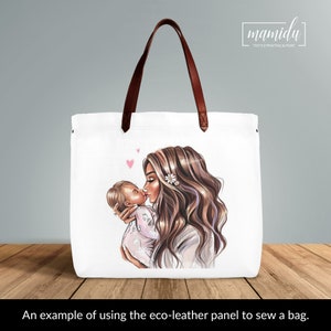 MOM&KIDS 20, High Quality Printing Faux Leather Sheet, Eco Leather Panel, Fabric, Leather for ...