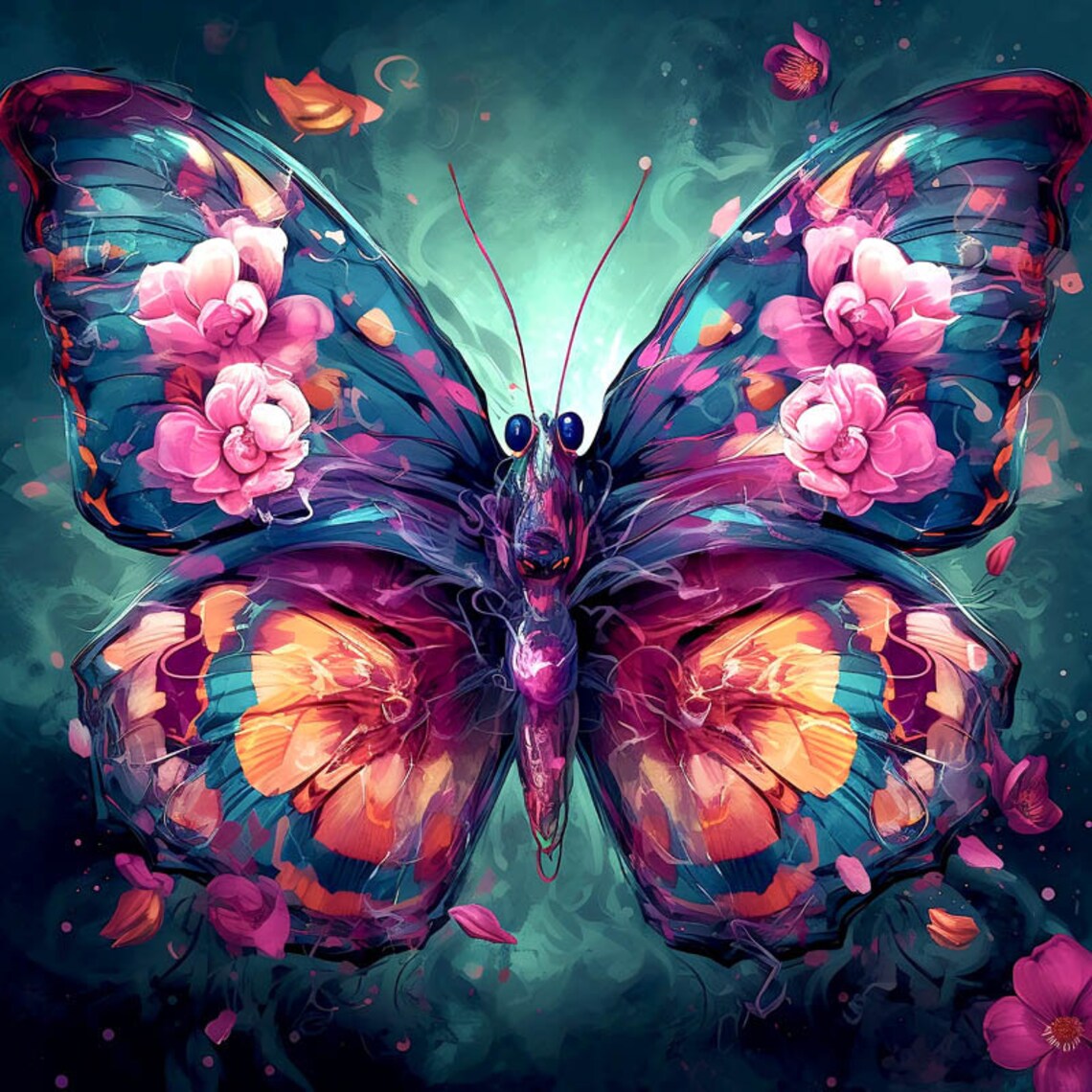 MYSTICAL BUTTERFLIES 4 High Quality Printing Faux Leather - Etsy