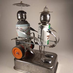 Recycled art metal sculpture art stainless steel recycled | Etsy